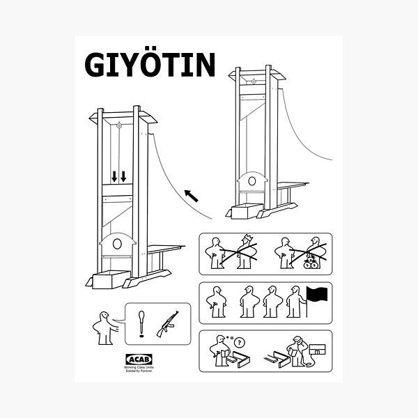 "Guillotine Blueprint" Photographic Print for Sale by VladIsFox | Redbubble