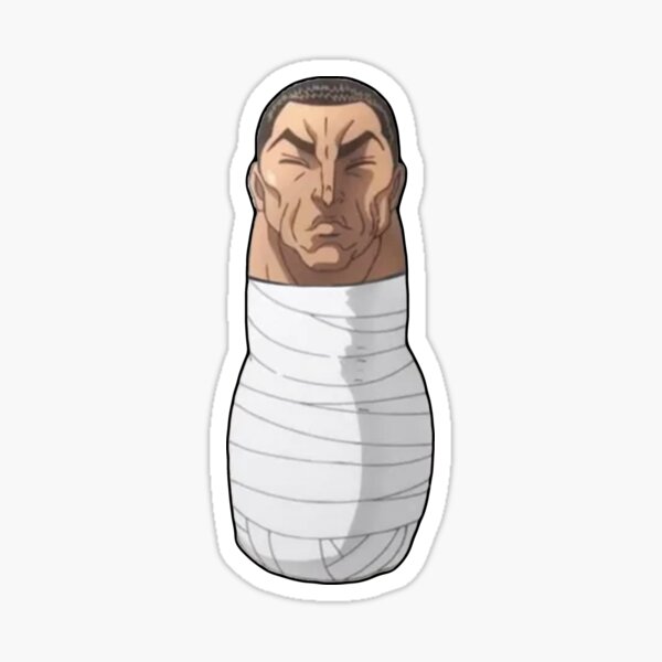 "Retsu Kaioh from baki " Sticker for Sale by TetrisCowboy | Redbubble