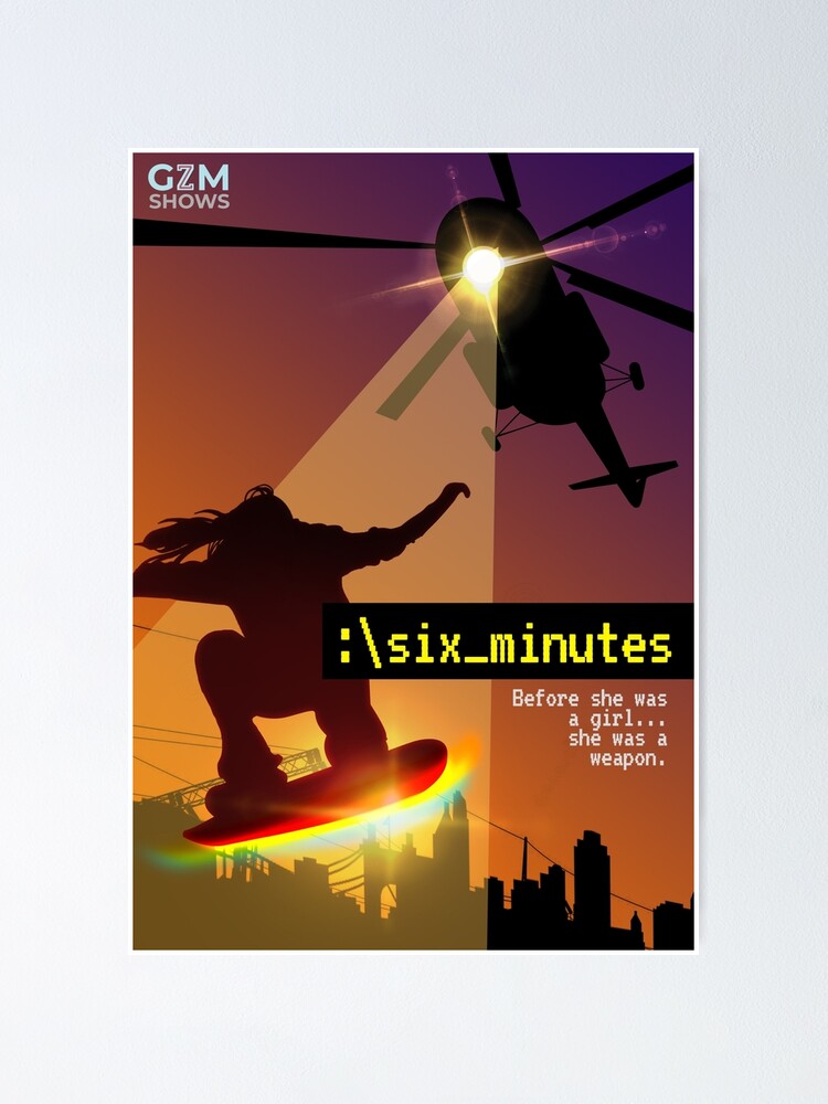 "Six Minutes Podcast Poster!" Poster for Sale by GZMShows | Redbubble