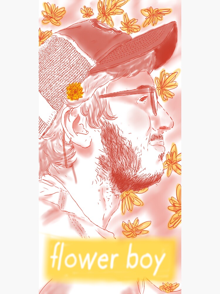 "flower boy" Sticker for Sale by SkullRaptor | Redbubble