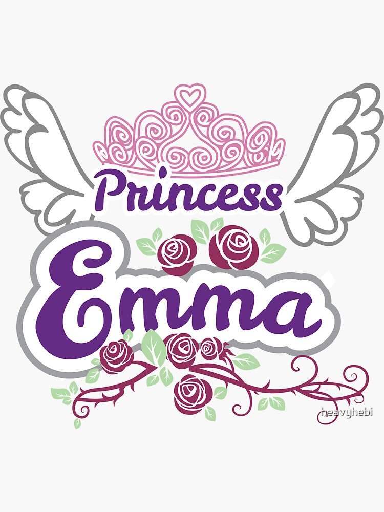 Pegatina «Princesa Emma - Nombre personalizado de los niños, Nombre de ...