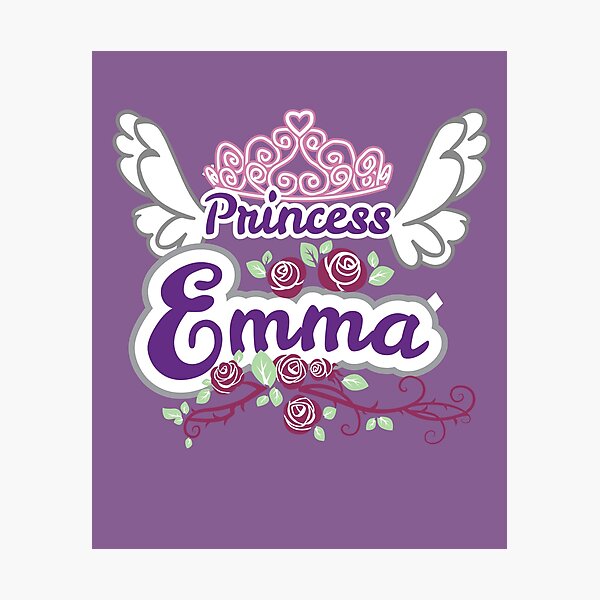 Lámina fotográfica «Princesa Emma - Nombre personalizado de los niños ...