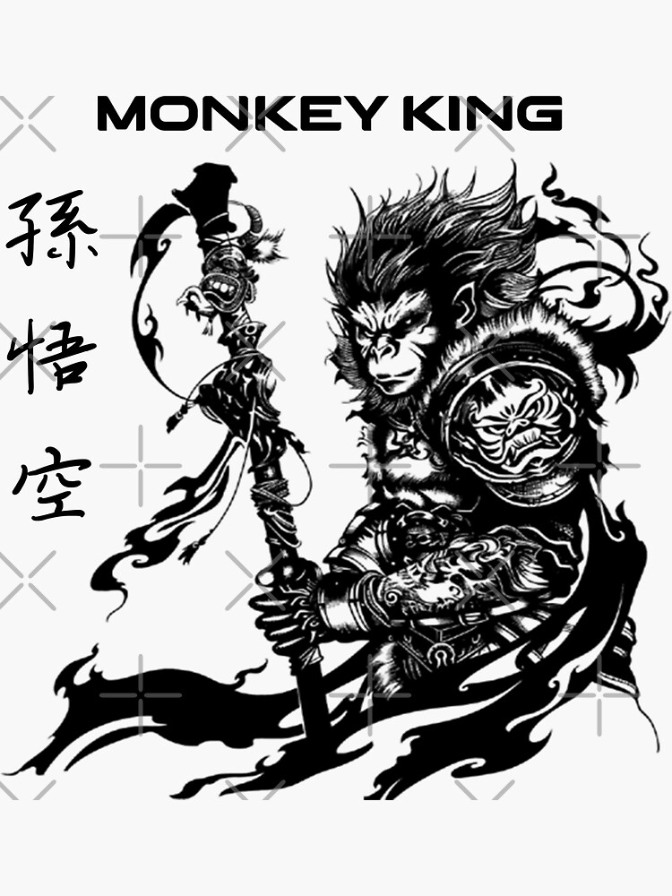 "Sun Wukong The Monkey King" Sticker for Sale by VRCorp | Redbubble