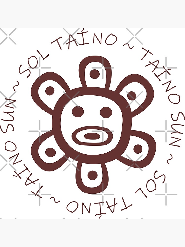Lámina artística con la obra «Puerto Rico Sol Taino Arte Boricua Tainos ...