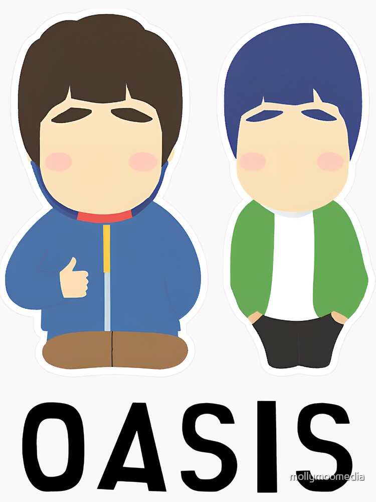 "South Park style Oasis - Oasis live '25" Sticker for Sale by ...