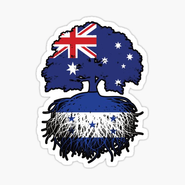 "Honduras Honduran Australian Australia Tree Roots Flag" Sticker for ...