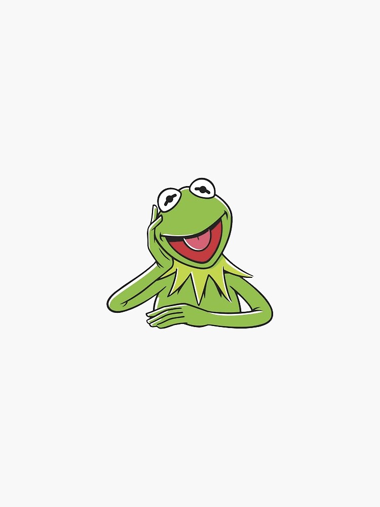 "KERMIT THE FROG" Sticker for Sale by mountainmuppets | Redbubble