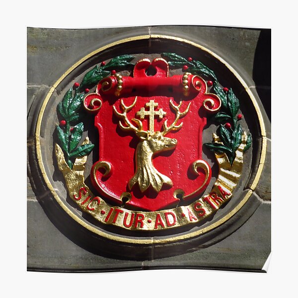 "Mercat Cross Medallion, Edinburgh; Gold Stag" Poster for Sale by ...