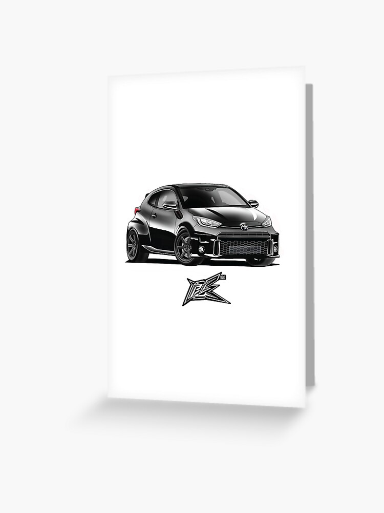 "toyota gr yaris XP210 black " Greeting Card for Sale by NaquashM ...