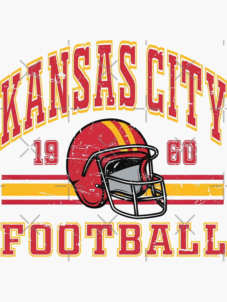 "Retro Kansas City Football Vintage Chiefs Est 1960" Sticker for Sale ...