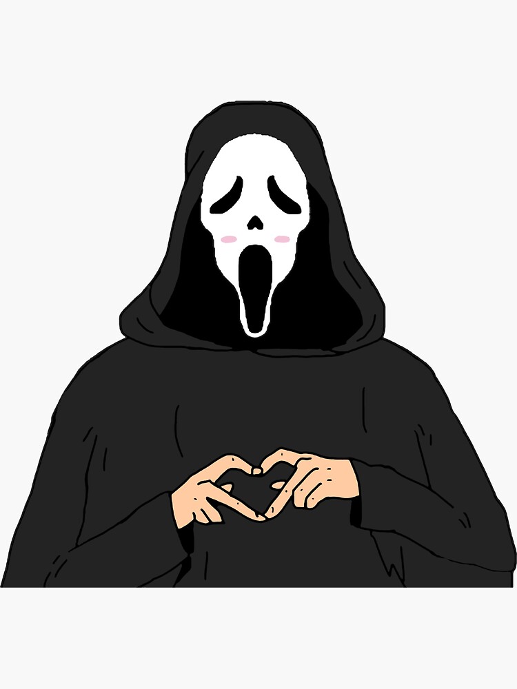 "Cute ghostface" Sticker for Sale by Sunnydraws7 | Redbubble