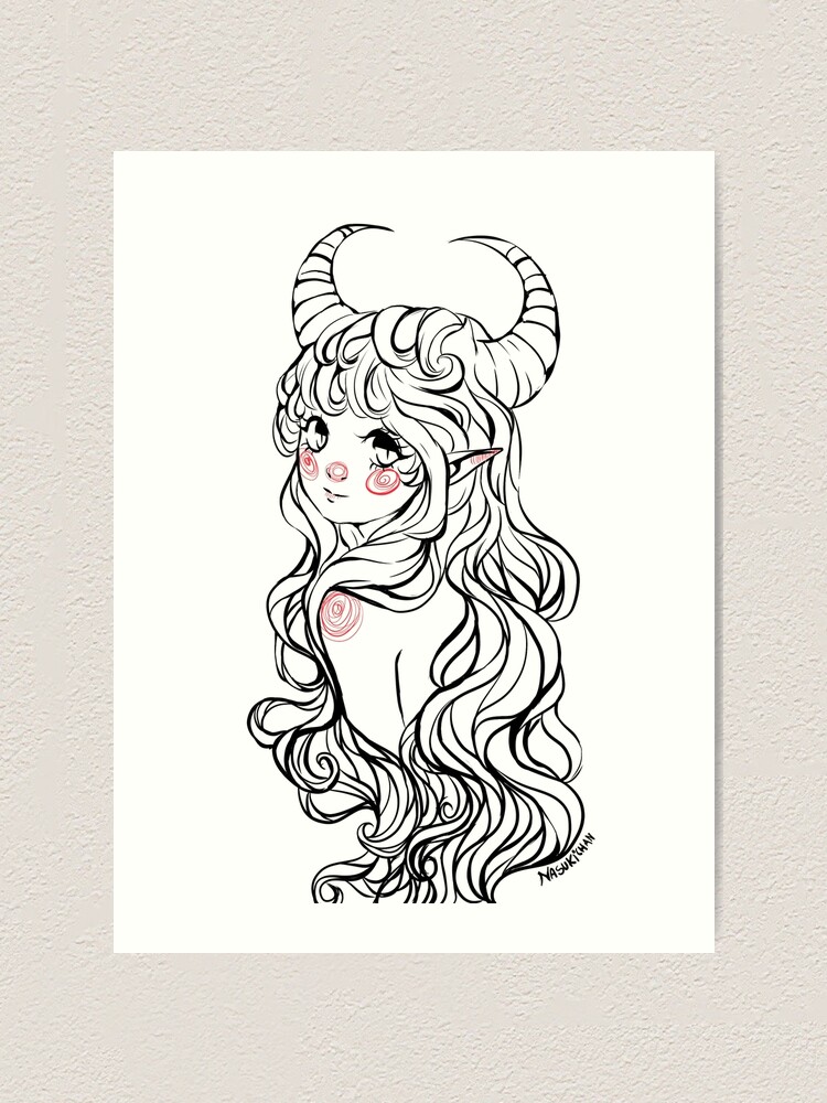 "Cute demon girl" Art Print by NasukiChan | Redbubble