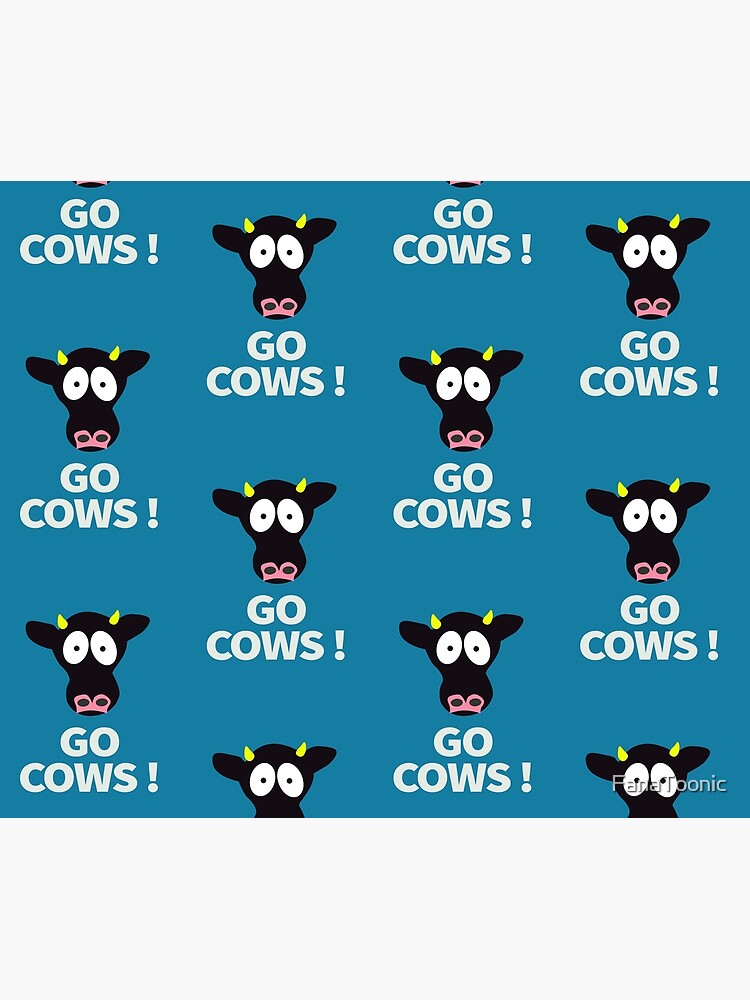"Go Cows Poster Principal's Office Version With Background" Throw ...