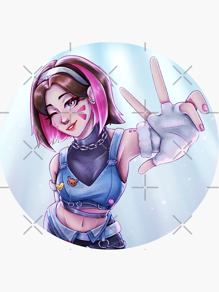 "DVa x Le Sserafim (circle)" Sticker for Sale by hatchiart | Redbubble