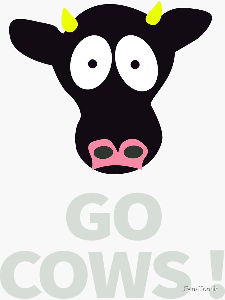 "Go Cows Poster from South Park - Principal's Office Version" Sticker ...