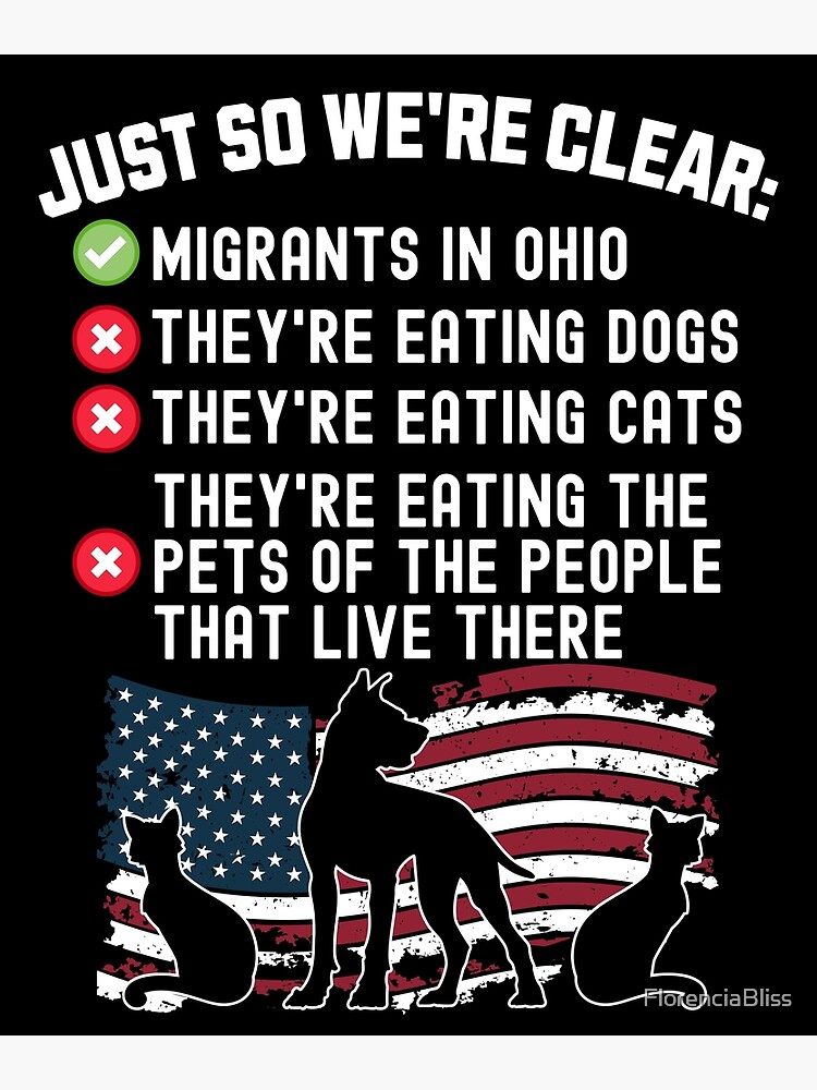 "They Are Eating The Pets In Springfield - Kamala Harris Walz Dogs Cats ...