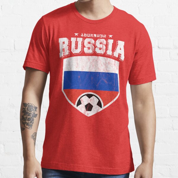 "Russia Football National Flag T Shirt World Soccer Jersey Cup" T-shirt ...