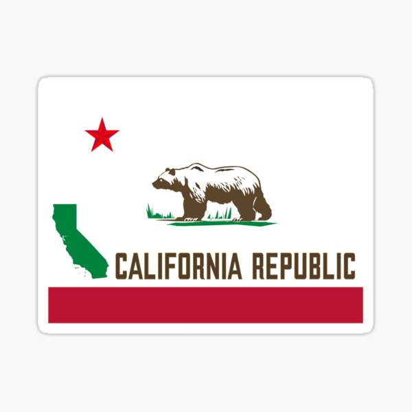 "California Republic" Sticker for Sale by RAMIRELLI | Redbubble
