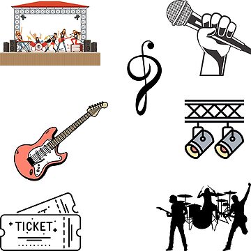 "concert stickersheet" Sticker for Sale by BlesstB | Redbubble