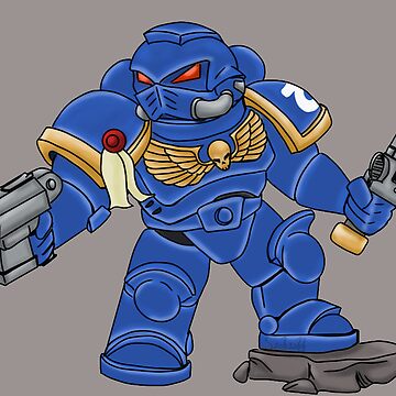 "Chibi Ultramarine ready for more" Sticker for Sale by Sachaahh | Redbubble