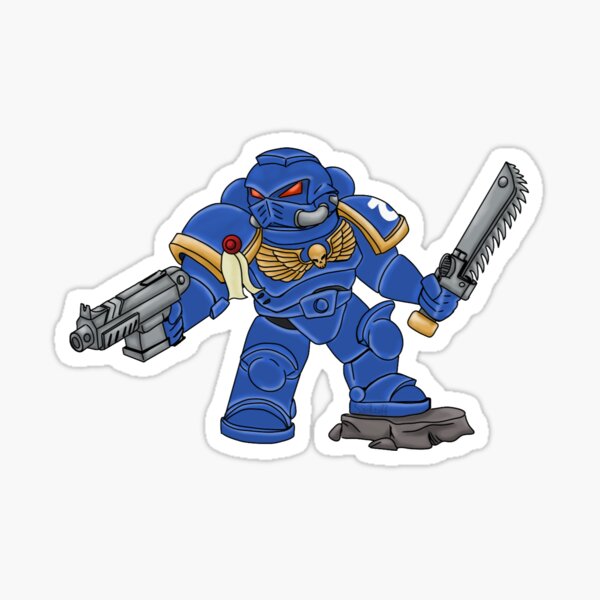 "Chibi Ultramarine ready for more" Sticker for Sale by Sachaahh | Redbubble