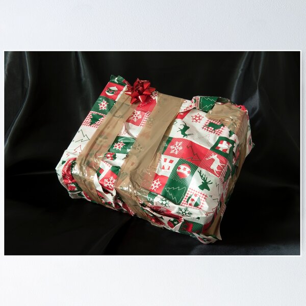 "Badly wrapped present" Poster for Sale by stuwdamdorp | Redbubble