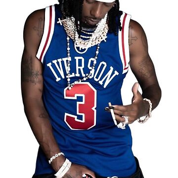 "Playboi Carti Iverson jersey" Sticker for Sale by MoistRichard | Redbubble