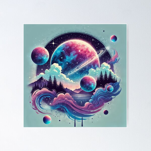 "Galactic Dreamscape" Poster for Sale by LukeCharming | Redbubble