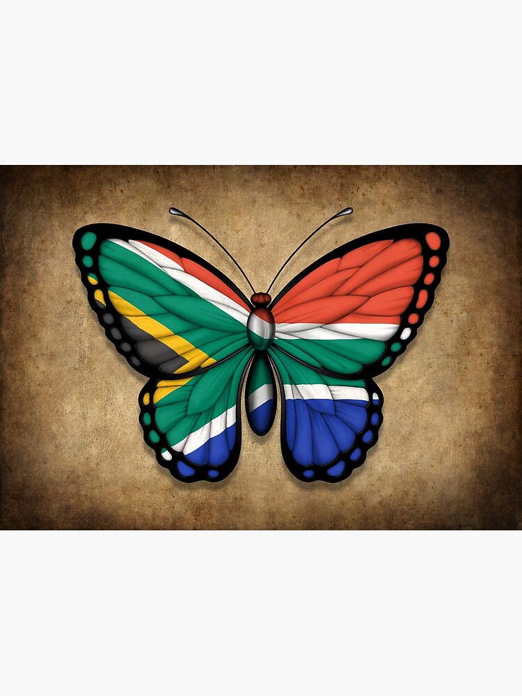 "South African Flag Butterfly" Poster for Sale by JeffBartels | Redbubble