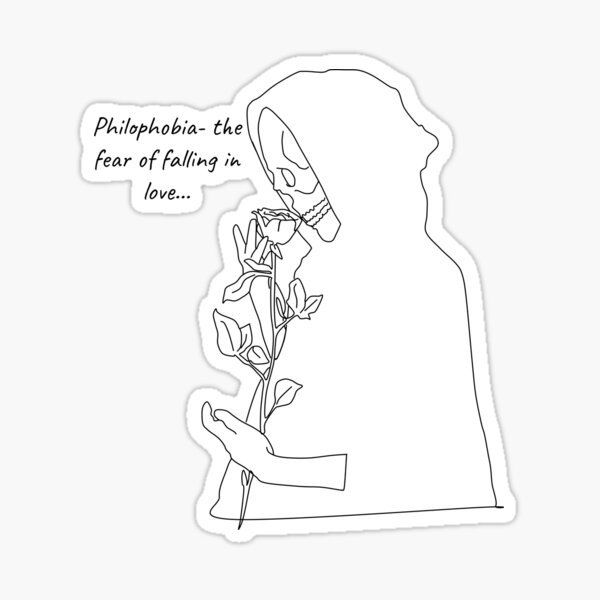 "Philophobia " Sticker for Sale by pastelaliens | Redbubble