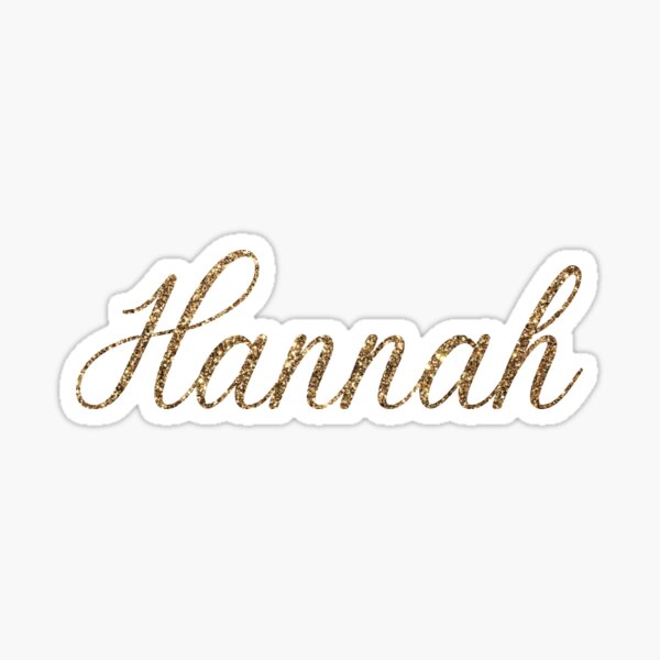 "Hannah" Sticker for Sale by RedParker | Redbubble