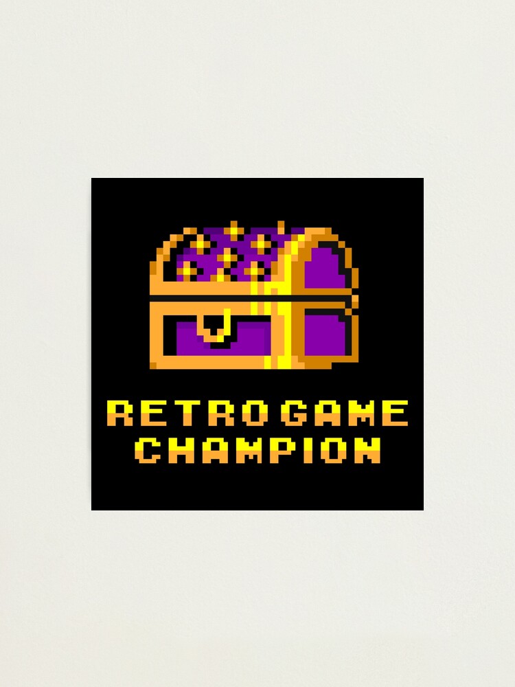 "Retro Game Champion Logo" Photographic Print by retrogamechamp | Redbubble