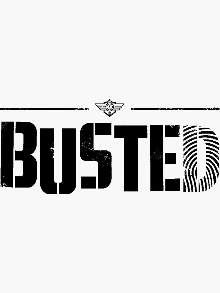 "Busted" Sticker by Hamki | Redbubble