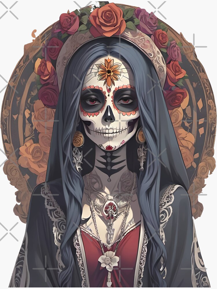 "santa-muerte" Sticker for Sale by duhnnae | Redbubble