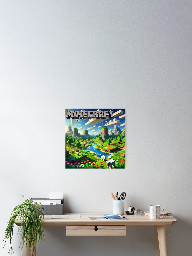 "Minecraft world rendering biome plain" Poster by Psychacharm | Redbubble