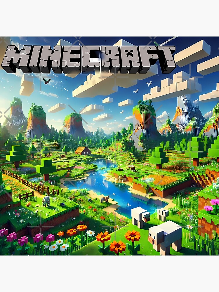 "Minecraft world rendering biome plain" Poster by Psychacharm | Redbubble