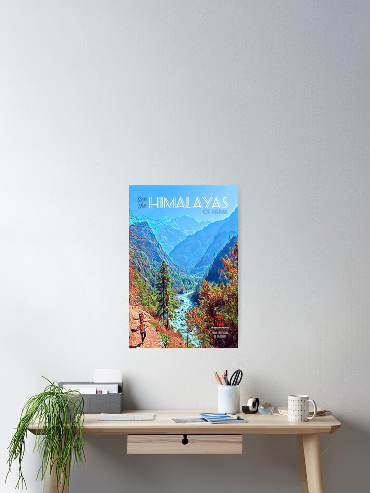 "Vintage-Style Himalayas Travel Poster" Poster for Sale by ...