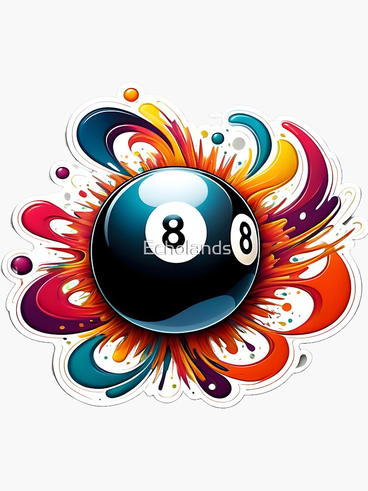"8 ball pin #1" Sticker for Sale by Echolands | Redbubble