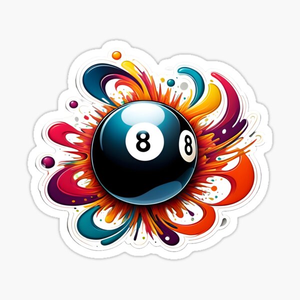 "8 ball pin #1" Sticker for Sale by Echolands | Redbubble