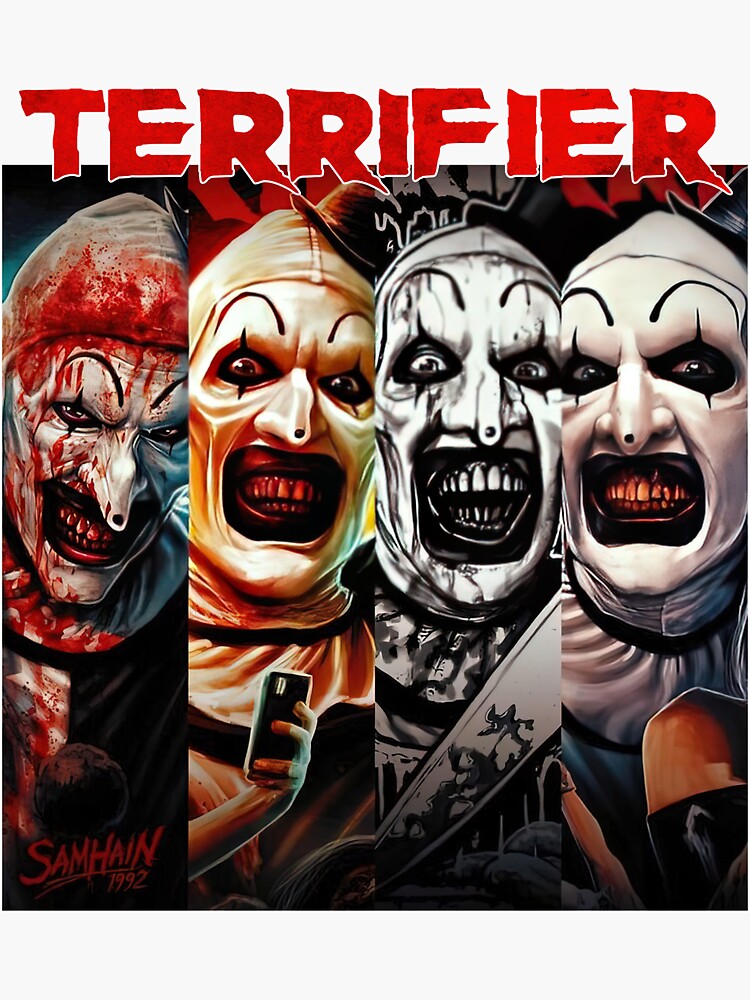 "Terrifier Clown Faces" Sticker for Sale by JustuKitties | Redbubble