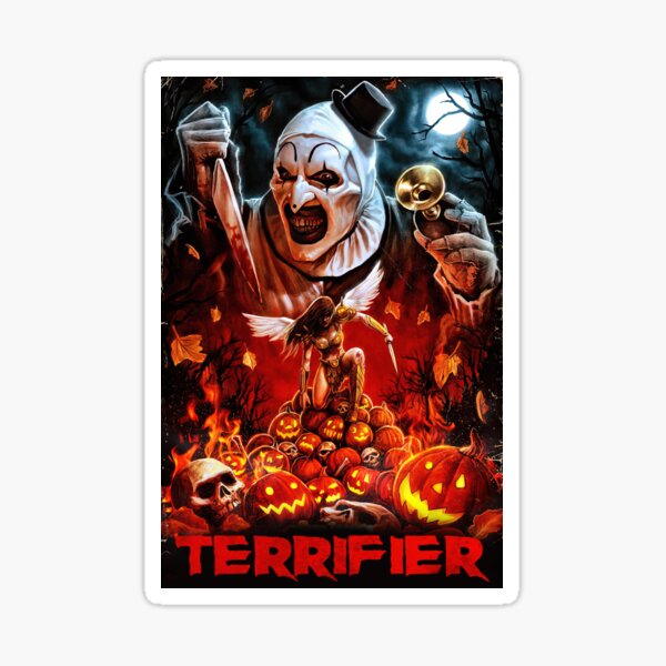 "Terrifier Horror Poster" Sticker for Sale by JustuKitties | Redbubble