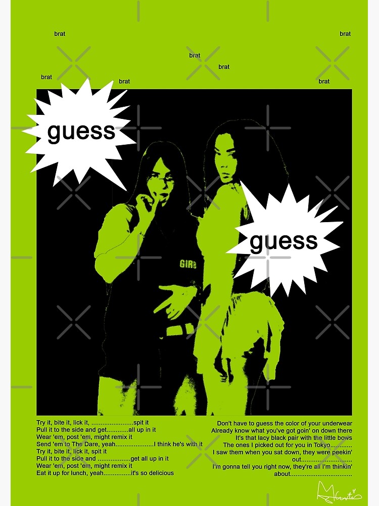 "Charlie XCX Billie Eilish Guess" Poster for Sale by mollycgraphics ...