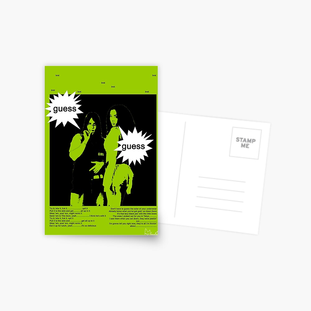 "Charlie XCX Billie Eilish Guess" Poster for Sale by mollycgraphics ...