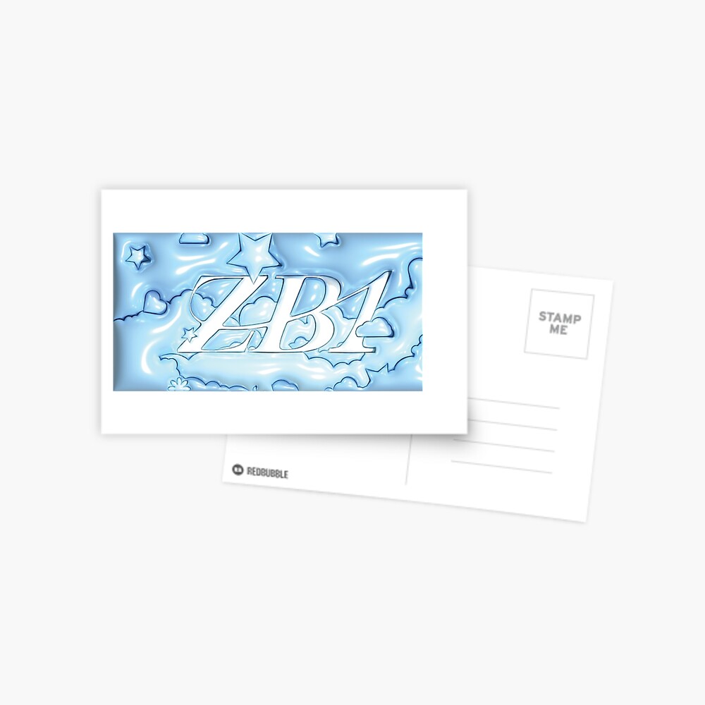 "Cute 3d Blue and white Zerobaseone Logo - ZB1" Sticker for Sale by ...