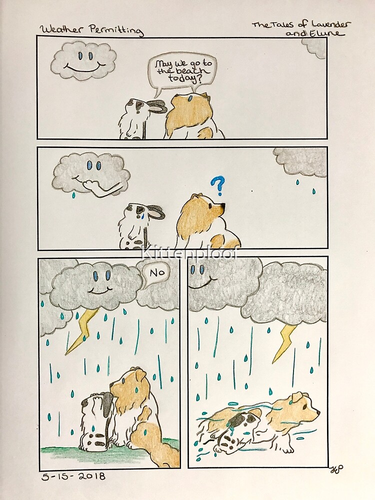 "Weather Permitting " Poster by Kittenploof | Redbubble