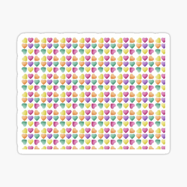 "Zef Candy Hearts Lightest Aqua" Sticker for Sale by LozMac | Redbubble