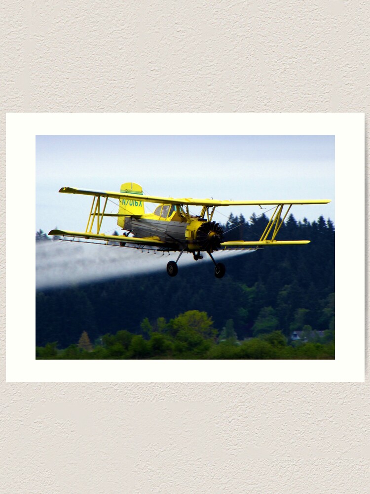 "Grumman Ag Cat Crop Dusting Biplane # N7016X " Art Print for Sale by ...