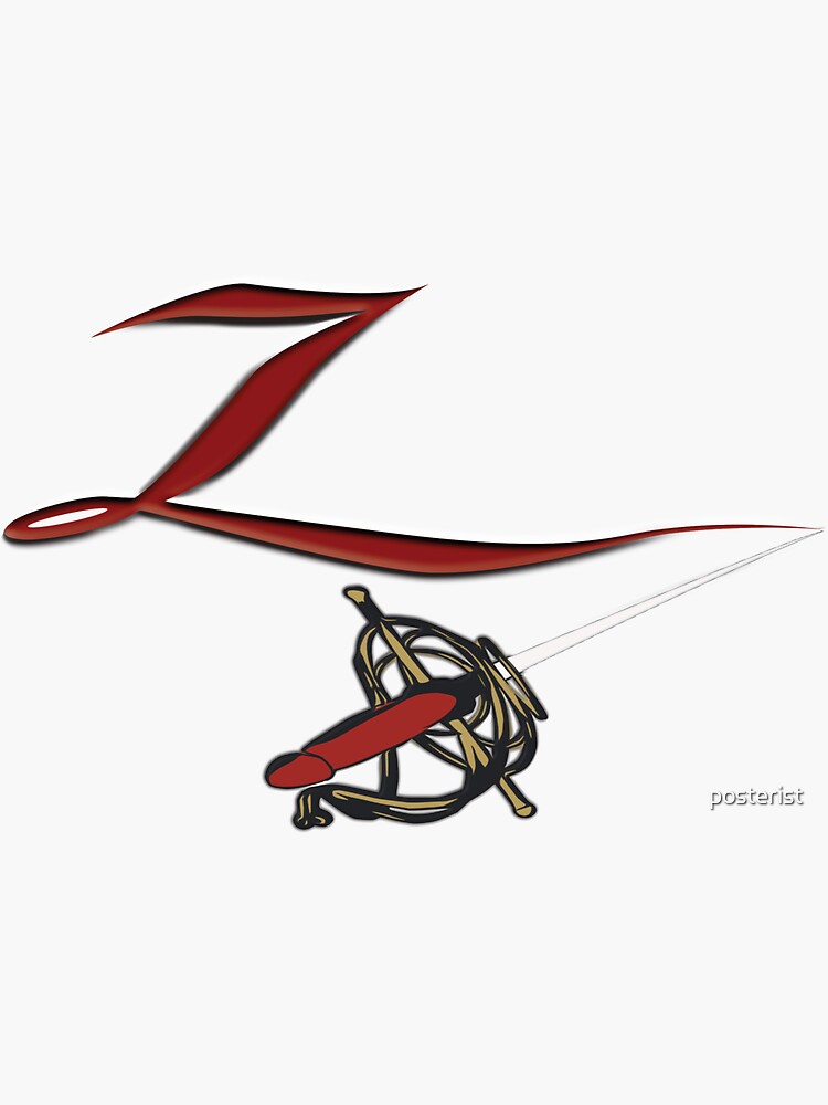 "Zorro - Z slice" Sticker for Sale by posterist | Redbubble