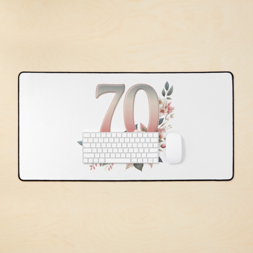 "70th Birthday, floral, number 70, woman's" Poster for Sale by iclipart ...