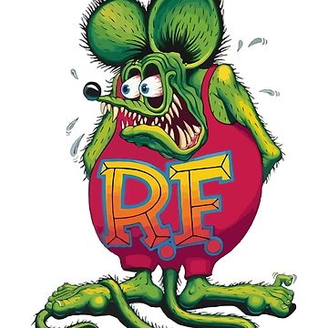 "Rat Fink Green RatFink Cartoon" Sticker for Sale by SEKAIHUNTER ...